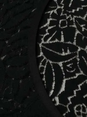 ERES Floral-embroidery Mesh Thong
