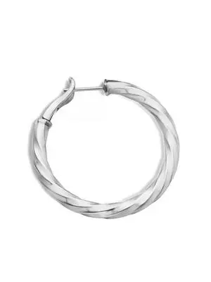 David Yurman Sterling Cable Edge Hoop Earrings