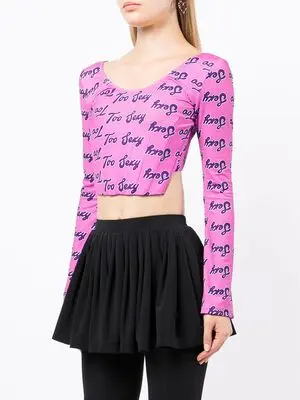 Natasha Zinko Long-sleeve Cropped Top