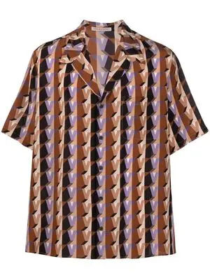 Valentino Garavani 3dream Logo Printed Silk Shirt