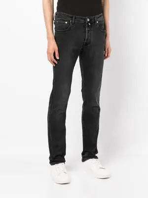 Jacob Cohen Mid-rise Slim-fit Jeans - Black