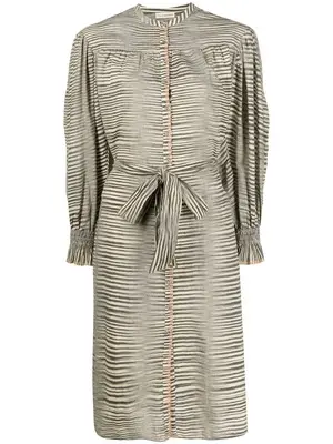 Ulla Johnson Fiora Striped Shirt Dress - Grey