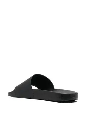 Polo Ralph Lauren Logo-print Slip-on Sandals - Black