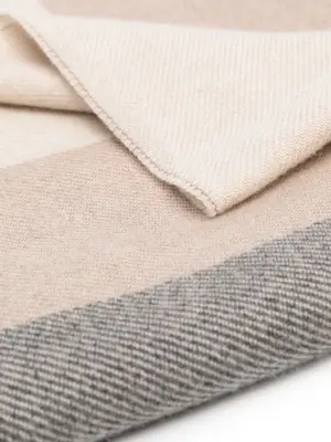 Brunello Cucinelli Striped Wool Scarf