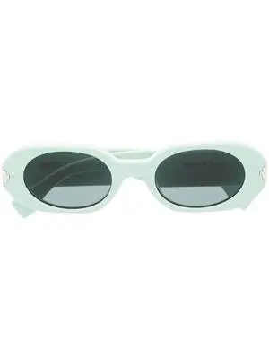 MARCELO BURLON COUNTY OF MILAN Nire Oval Sunglasses - Green
