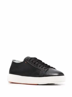 Santoni Lace-up Low-top Sneakers - Black