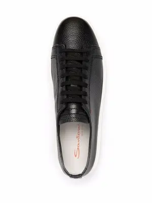 Santoni Lace-up Low-top Sneakers - Black