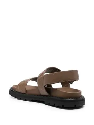 FERRAGAMO Gancini Debossed Sandals