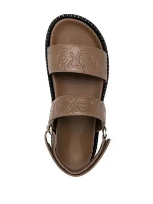 FERRAGAMO Gancini Debossed Sandals