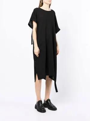 Y’s Buttoned Side-tie Midi Dress