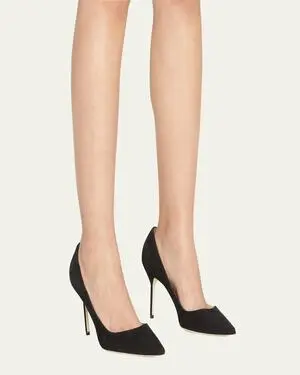 Manolo Blahnik 90mm Bb Suede Pumps - Black