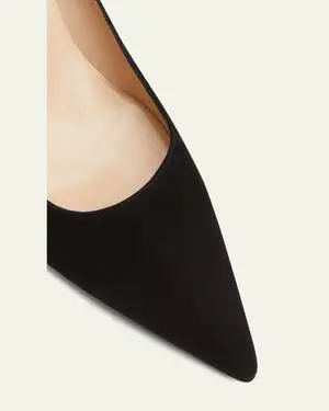 Manolo Blahnik 90mm Bb Suede Pumps - Black