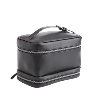 ROYCE NEW YORK Personalized Leather Makeup Bag - Black