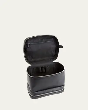 ROYCE NEW YORK Personalized Leather Makeup Bag