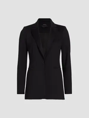 Alice + Olivia Breann Long Fitted Blazer - Black