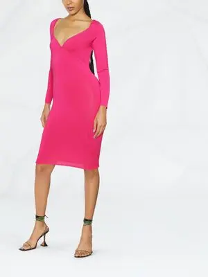 Alexandre Vauthier Plunging V-neck Midi Dress
