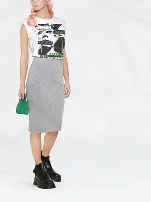 Karl Lagerfeld Monogram Jacquard Skirt
