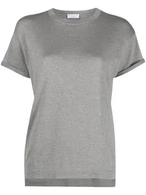 Brunello Cucinelli Glitter-embellished Knitted Top