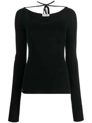 Attico Strap-detail Knitted Top