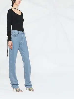 Attico Strap-detail Knitted Top