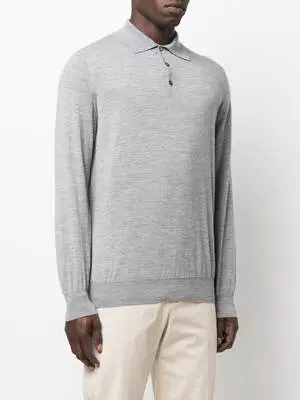 Brunello Cucinelli Knitted Polo Shirt - Grey