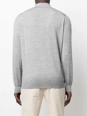 Brunello Cucinelli Knitted Polo Shirt - Grey