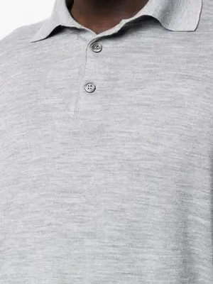 Brunello Cucinelli Knitted Polo Shirt - Grey