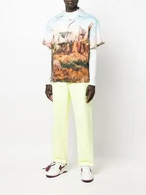 Palm Angels Four-pocket Cotton Straight-leg Trousers