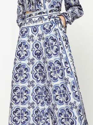 Dolce & Gabbana Majolica-print Cropped Culottes
