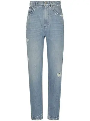 Dolce & Gabbana Ripped Detail Jeans - Blue