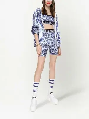 Dolce & Gabbana Majolica Print Cycling Shorts