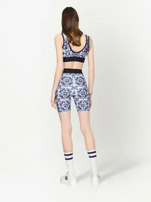 Dolce & Gabbana Majolica Print Cycling Shorts