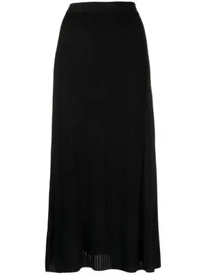 FERRAGAMO Ribbed-knit A-line Skirt