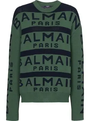 Balmain Logo Pattern Jumper