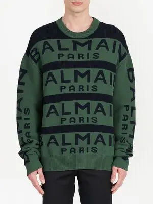 Balmain Logo Pattern Jumper