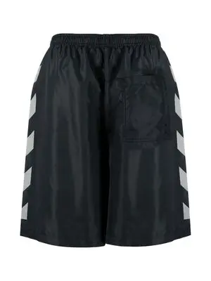 Off-White Diag-print Surfer Swim Shorts - Black