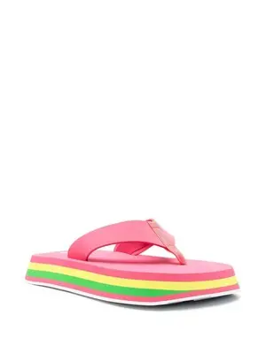 MSGM Thong Strap Flip Flops - Pink