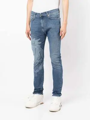Iceberg Watermark-print Skinny Jeans