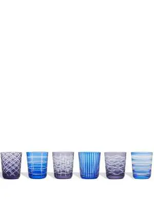 POLSPOTTEN Set Of Six Cobalt Tumblers - Blue