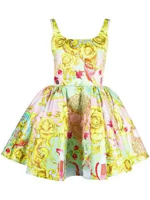 Philipp Plein Baroque Pattern-print Mini Dress