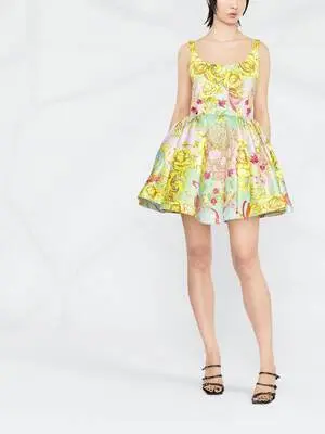 Philipp Plein Baroque Pattern-print Mini Dress