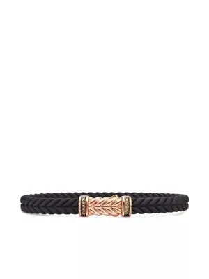 David Yurman David Yurman 18kt Rose Gold Chevron Bracelet Black