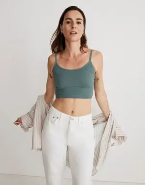 Madewell Seamless Crop Cami - Faded Shale