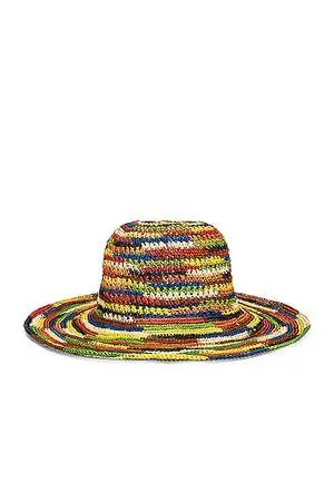 SENSI STUDIO Hippie Fiesta Wide Brim Hat - Multicolor