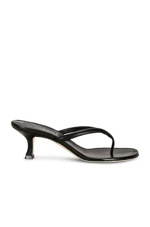Manolo Blahnik Paterno 50 Leather Sandal