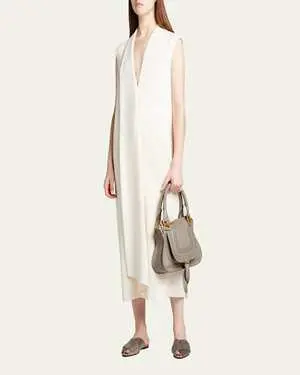 Chloé Marcie Small Satchel Bag - Cashmere Grey