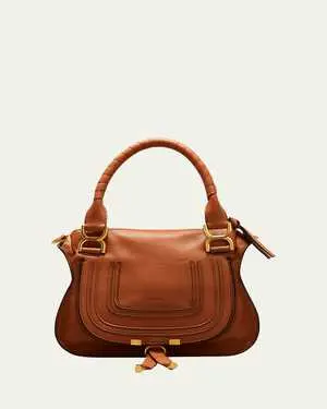 Chloé Marcie Small Satchel Bag - Tan