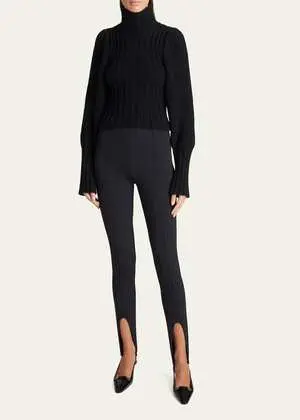 Saint Laurent Wool Turtleneck Sweater - Nero