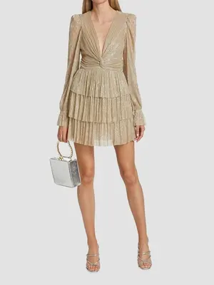 SABINA MUSAYEV Felicie Sequin Knit Minidress