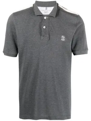 Brunello Cucinelli Logo-print Cotton Polo Shirt